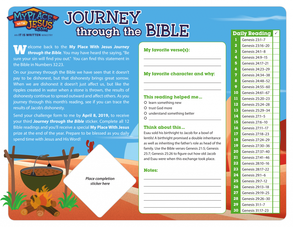 Journey Through the Bible #3 – Old Testament – My Place With Jesus