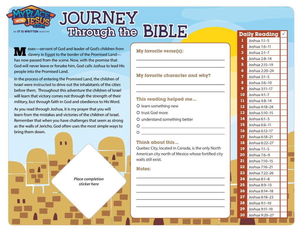 Journey Through the Bible #10 – Old Testament – My Place With Jesus