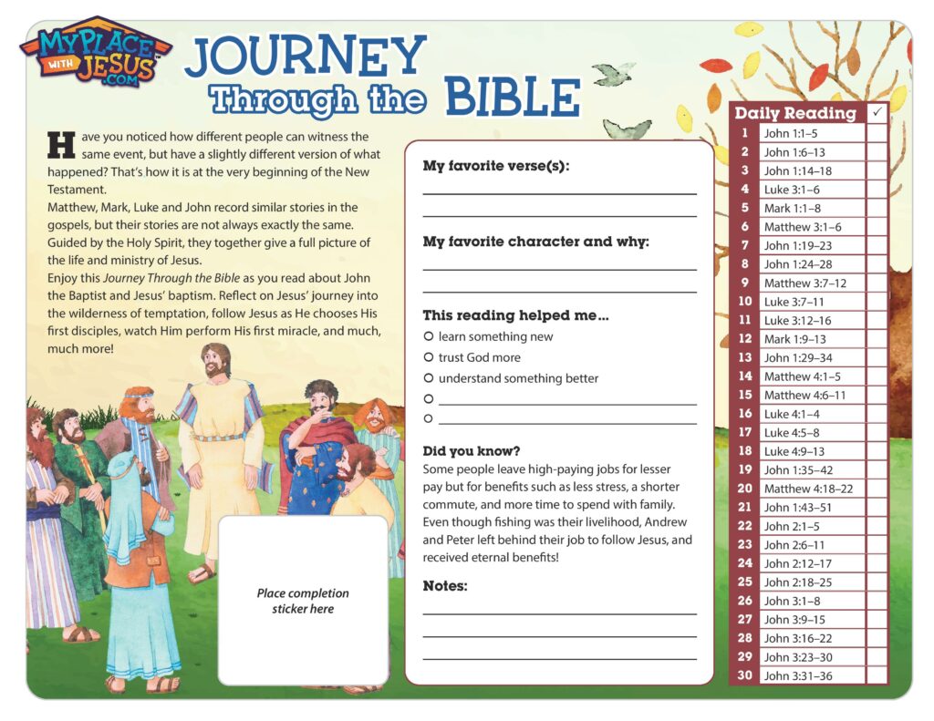 Journey Through the Bible #2 – New Testament – My Place With Jesus