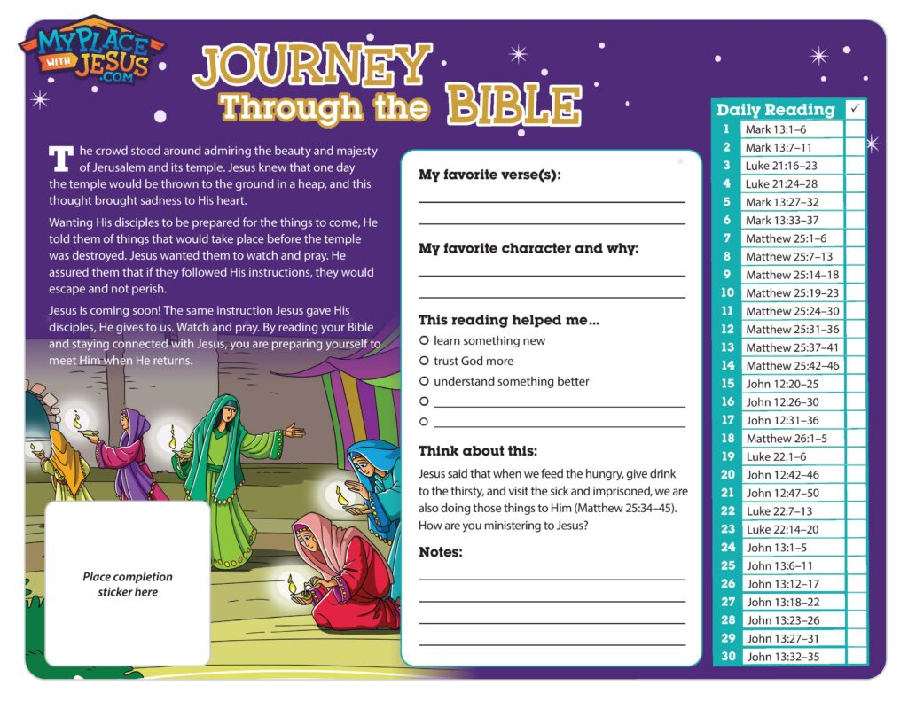 Journey Through the Bible #9 – New Testament – My Place With Jesus