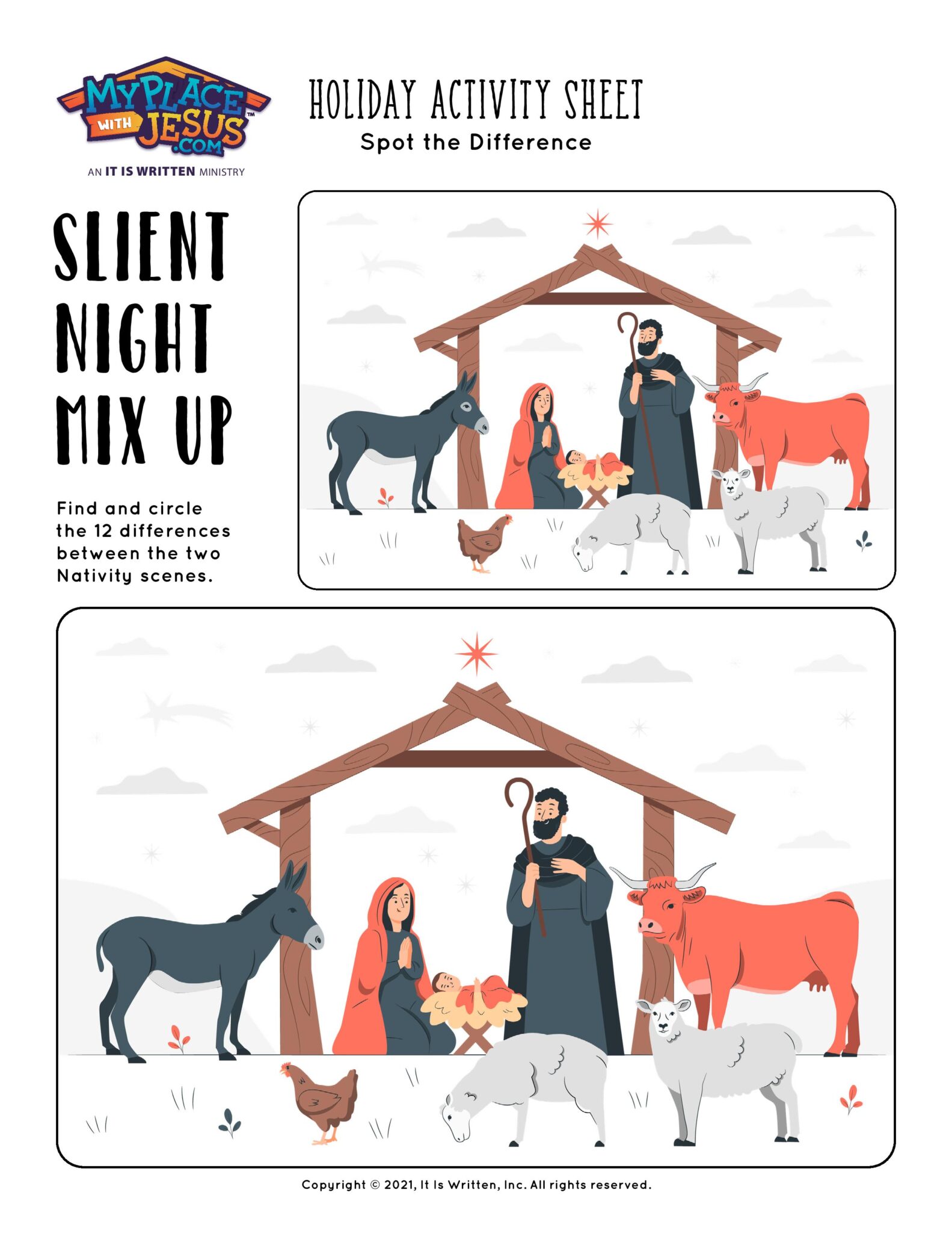 Spot the Difference – My Place With Jesus