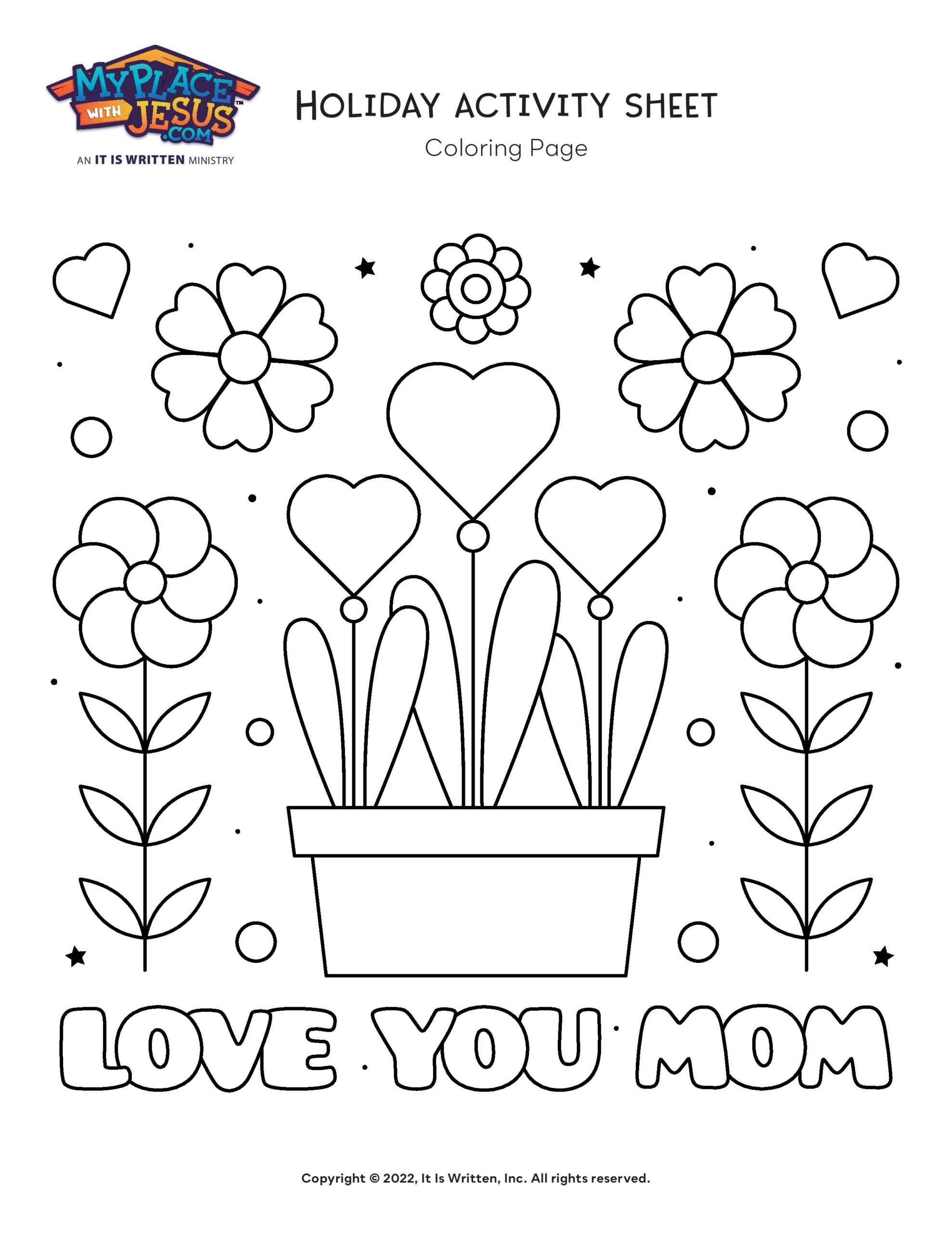 Mother’s Day Coloring Pages – My Place With Jesus