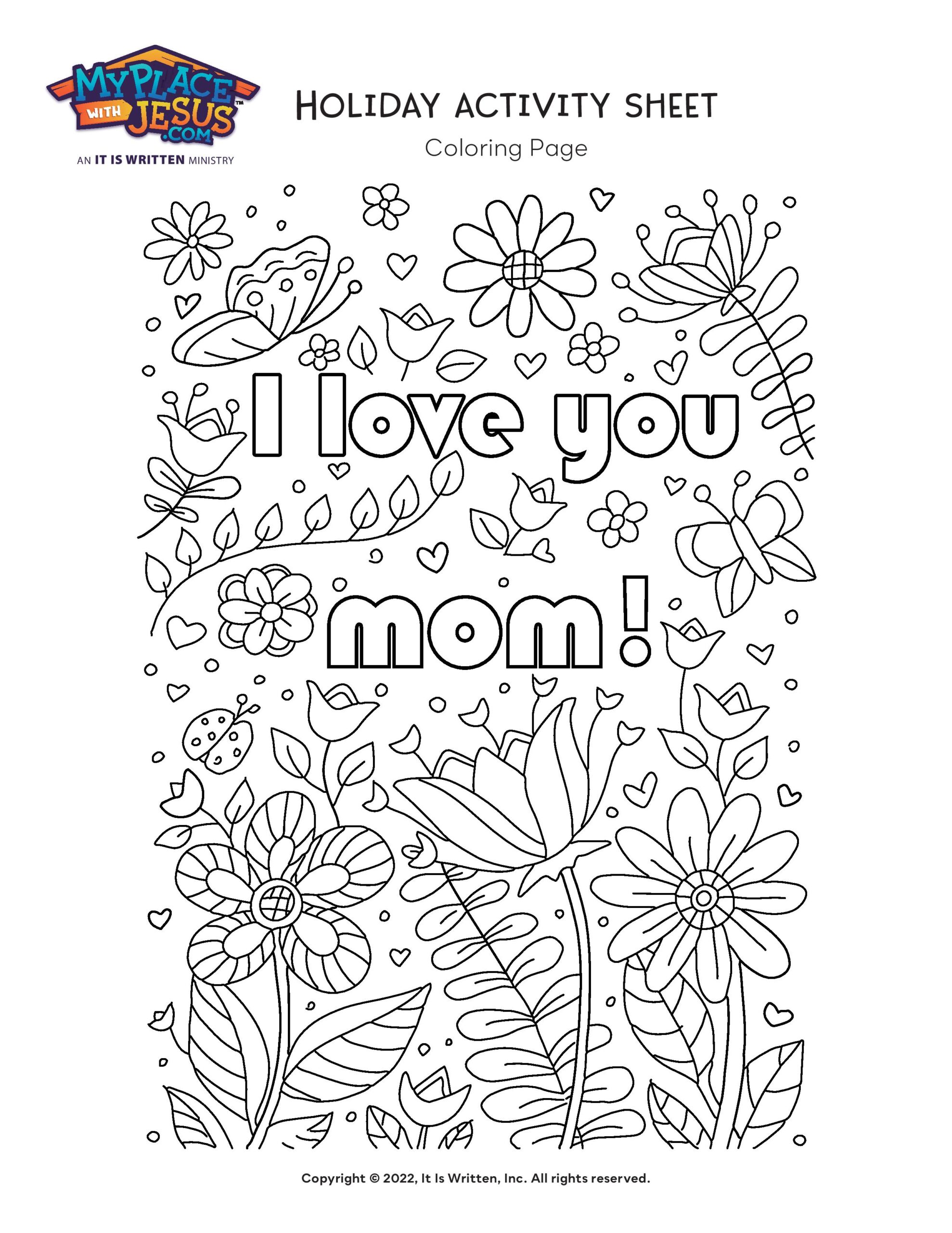 Mother’s Day Coloring Pages – My Place With Jesus