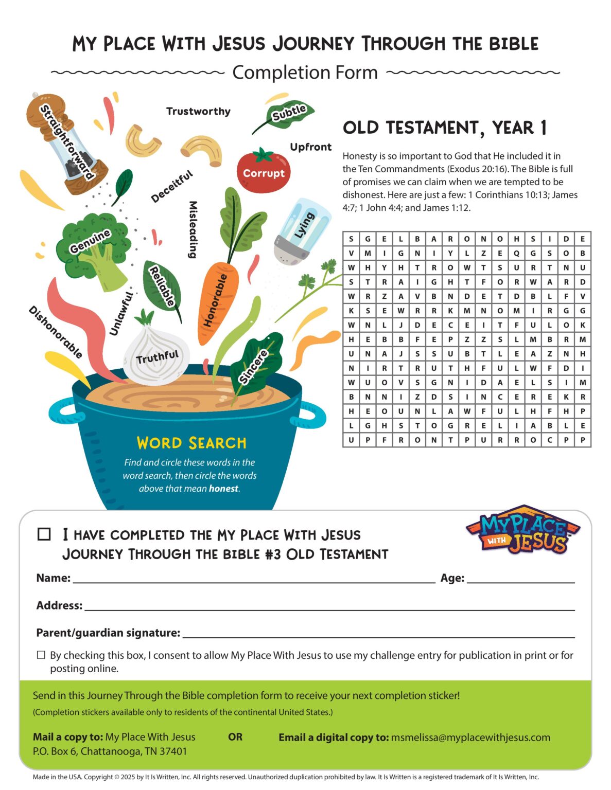 Journey Through The Bible #3 – Old Testament – My Place With Jesus